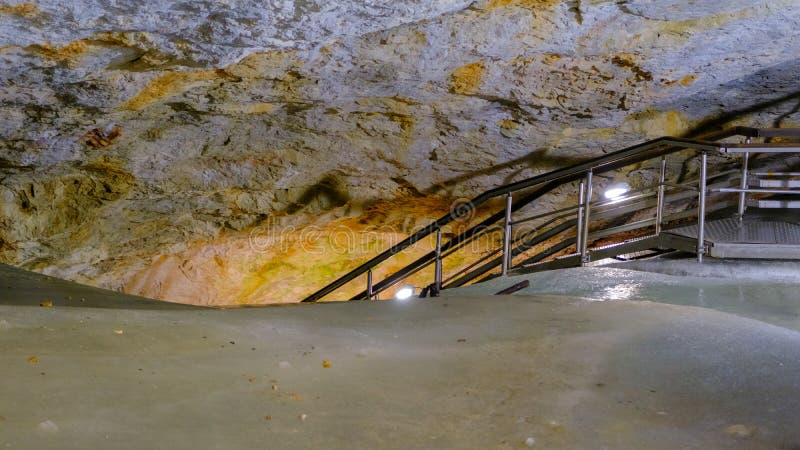 Dobsinska Ice Cave in Slovakia, Slovak Paradise Stock Image - Image of ...
