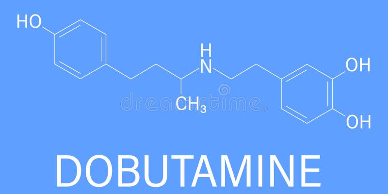 Dobutamine Molecule. Skeletal Formula. Stock Vector - Illustration of ...
