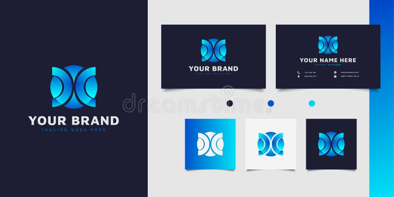 DOC or COC Initial Letter Logo with Modern Concept in Blue Gradient ...