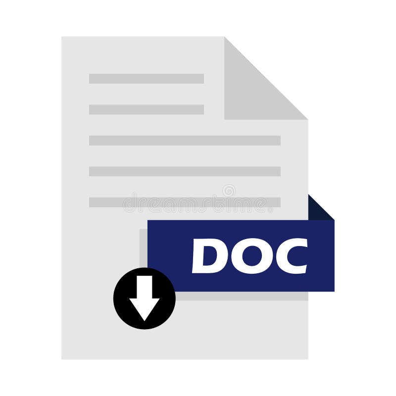 DOC Document Download Pdf File Vector Stock Vector - Illustration of ...