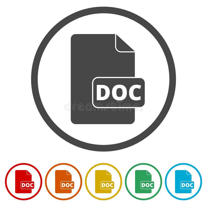 Doc icon stock vector. Illustration of element, read - 130174190