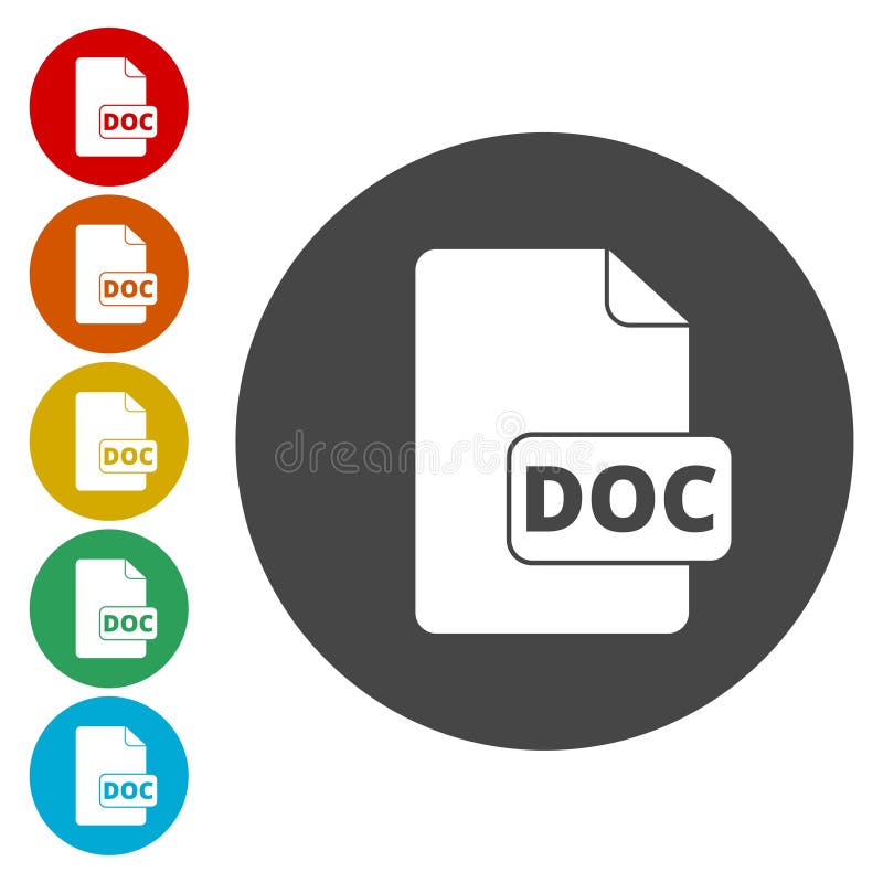 Doc icon stock vector. Illustration of interface, read - 131882763