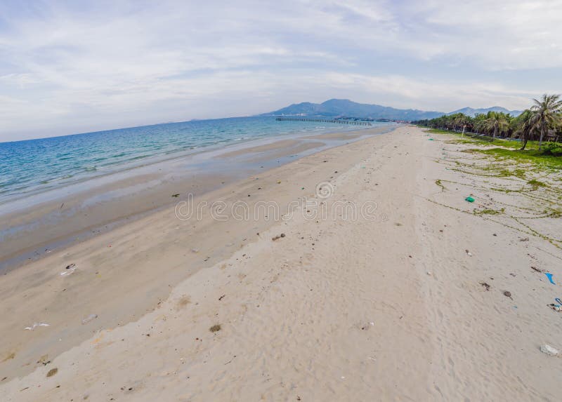 Doc Let Beach with White Sand, Vietnam Stock Photo - Image of coastline ...