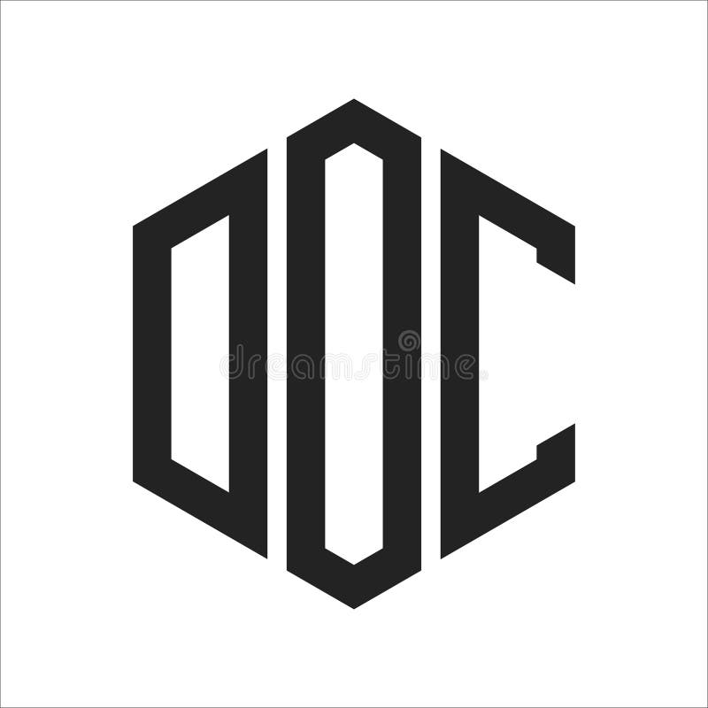 DOC Logo Design. Initial Letter DOC Monogram Logo Using Hexagon Shape ...