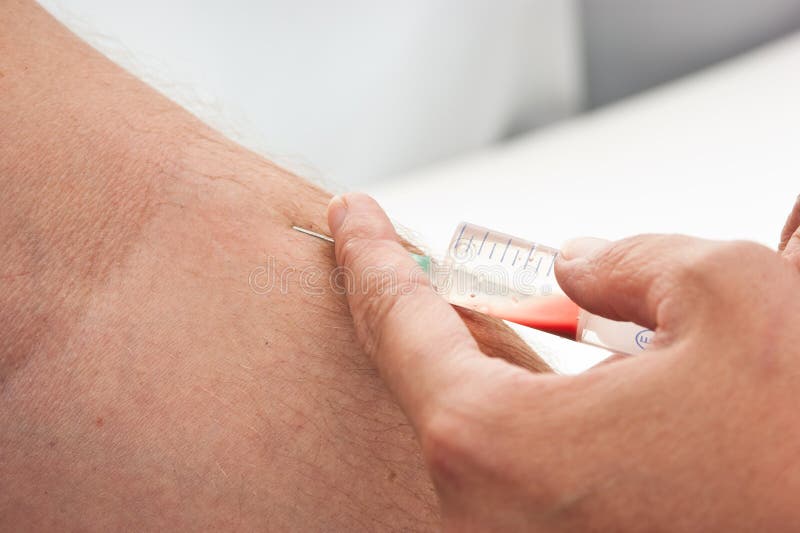 Doc Makes the Patient an Injection Stock Image - Image of injecting ...