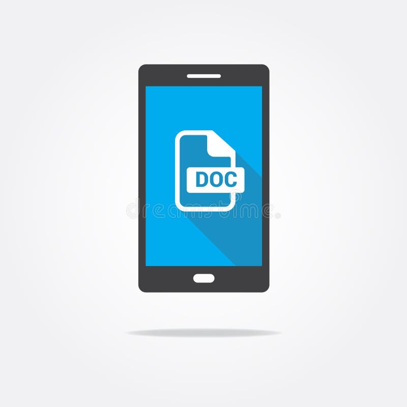 Doc Phone Icon stock vector. Illustration of file, sign - 198330425
