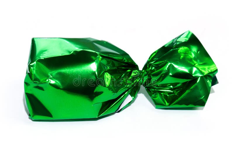 Frasco Verde Dos Doces Decorado Contra Isolado No Fundo Branco Foto de ...