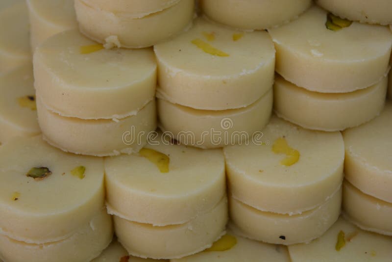 Doces Indianos Malai Peda Ou Pedha Foto de Stock - Imagem de fundo ...