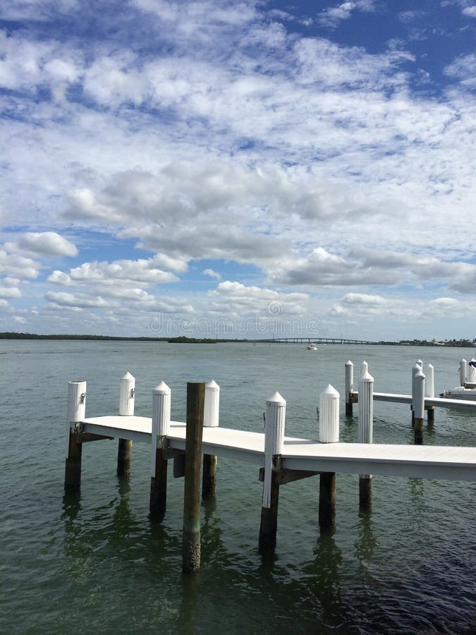 Dock in the bay stock photo. Image of skyline, ocean - 49555700