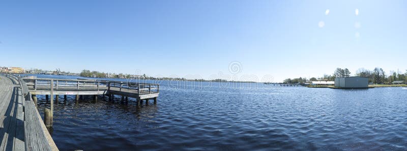 Dock in blue water stock image. Image of outdoor, peaceful - 121503605