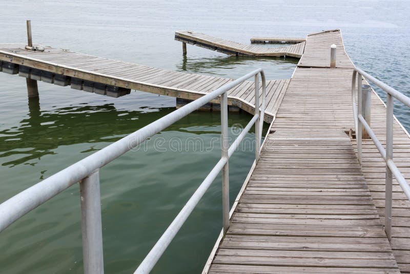 Dock and Boardwalk at the CiÃ©nega De Santa Clara, Mexico Stock Image ...