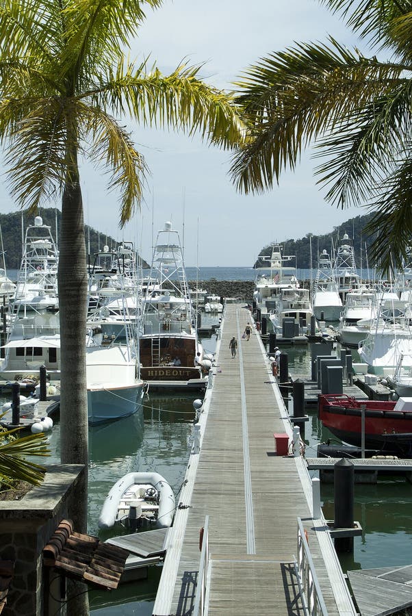 Costa Rica Resort Marina Pier Editorial Stock Photo - Image of ocean ...