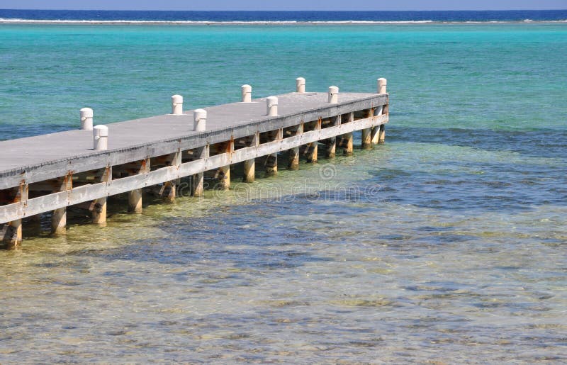 Dock in the Caribbean Sea stock image. Image of ocean - 24348047