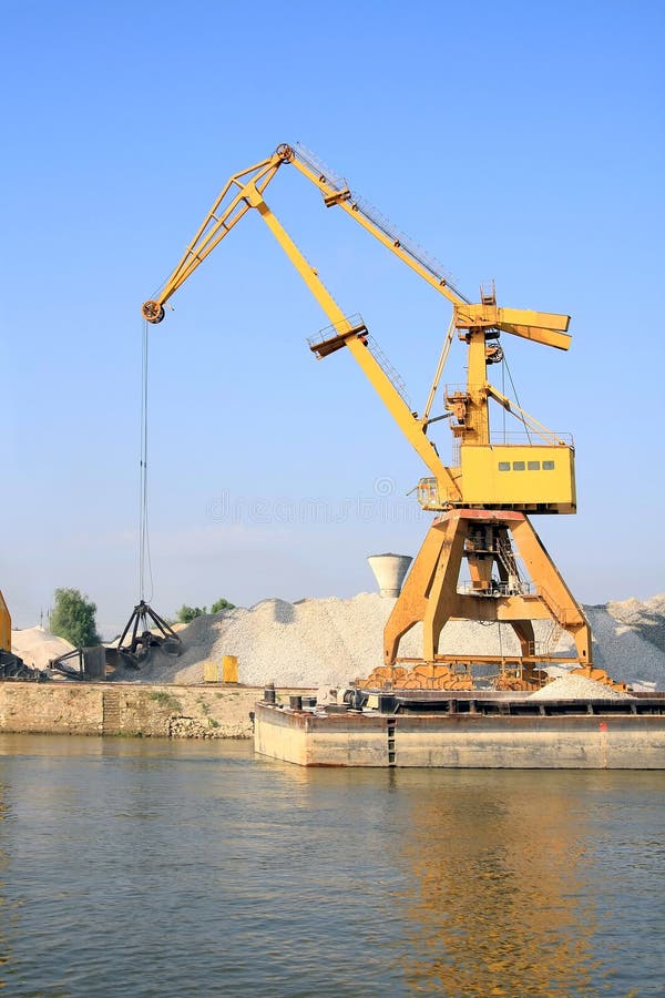 Dock crane stock image. Image of large, industrial, unload - 15632991