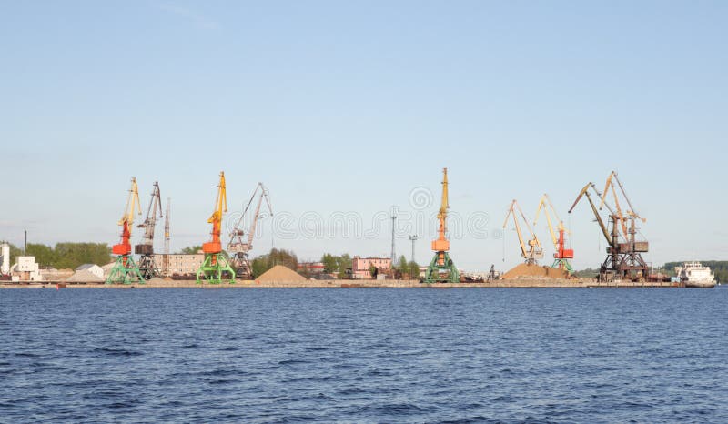Dock cranes stock photo. Image of load, heavy, quayside - 20237896