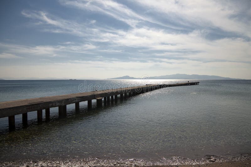 Dock De Ville De Datca, Turquie Image stock - Image du paradis, nuages ...