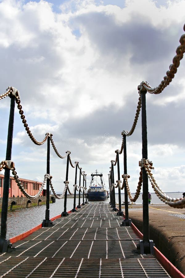 A Dock Gates And A Ship Picture. Image: 9328040