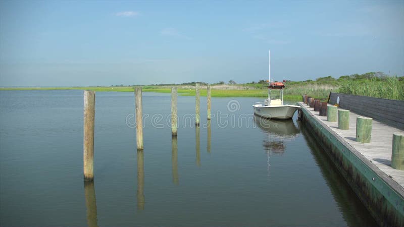 Dock at Ho Hum Beach on Fire Island on a Beautiful Sunny Day Stock ...