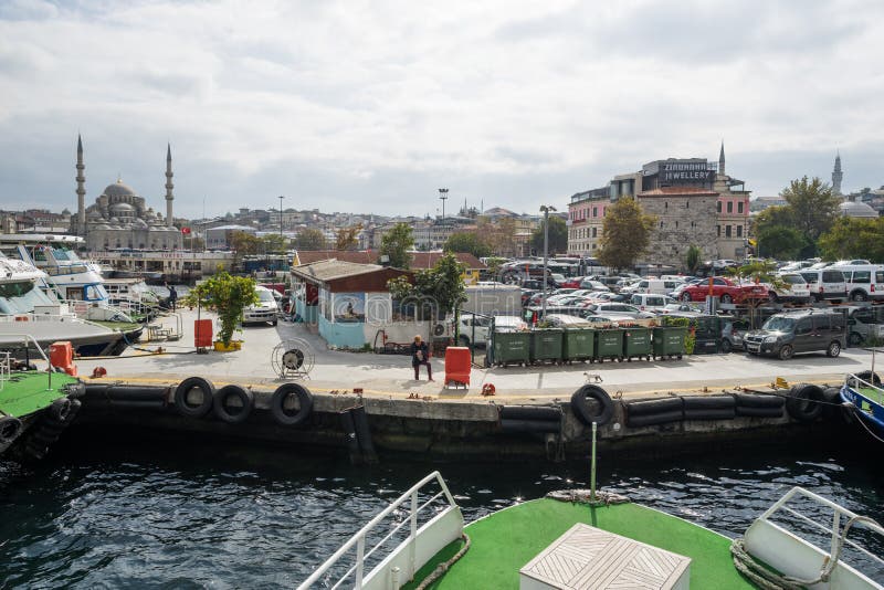 Dock in Istanbul editorial photo. Image of evening, constantinople ...
