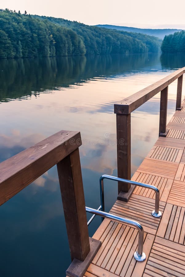 Dock on lake stock image. Image of plank, water, tree - 33074875