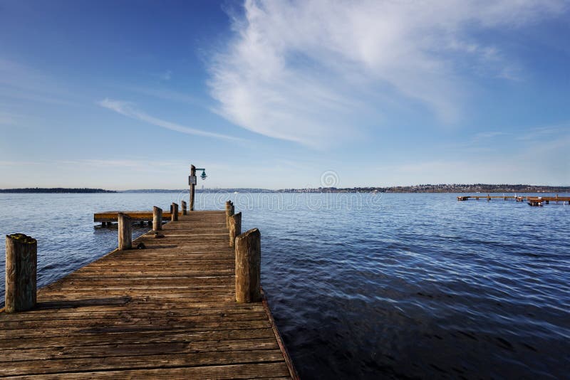 Dock on Lake Washington stock image. Image of northwest - 20150617
