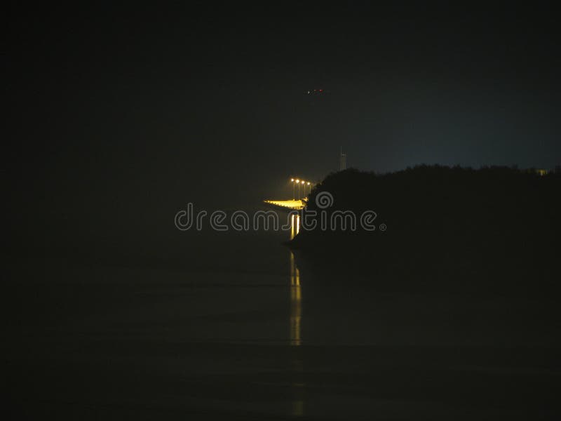 Dock in the night stock image. Image of canada, illuminated - 95998465