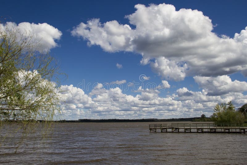 Dock on the river stock image. Image of natural, reservoir - 101140531