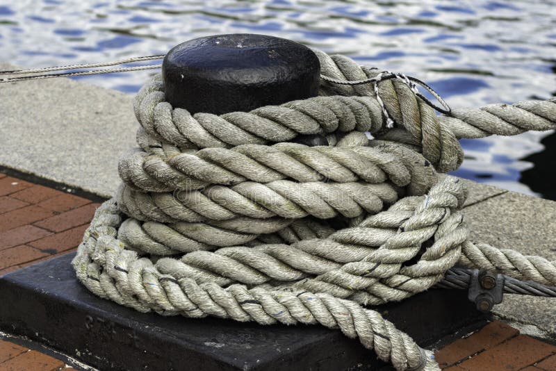 Dock Rope stock photo. Image of minnetonka, rope, pillings - 14561854