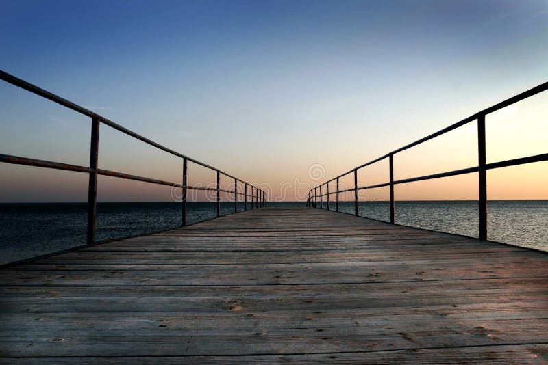 Dock by the sea stock photo. Image of dawn, horizon, dusk - 3014556