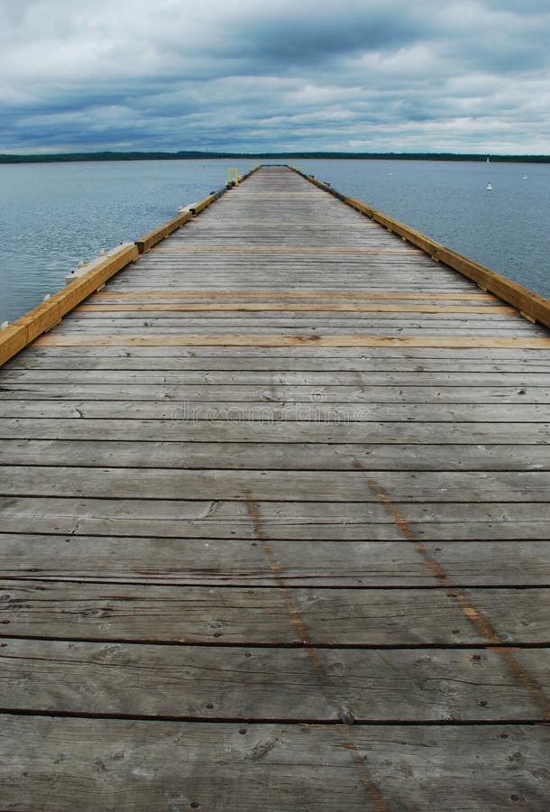 Dock on Stormy Day stock photo. Image of water, deck, dock - 5515878