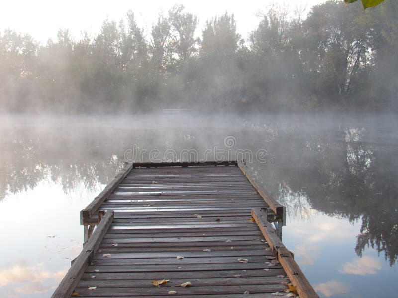 Dock on sunrise lake stock photo. Image of dock, morning - 78353354