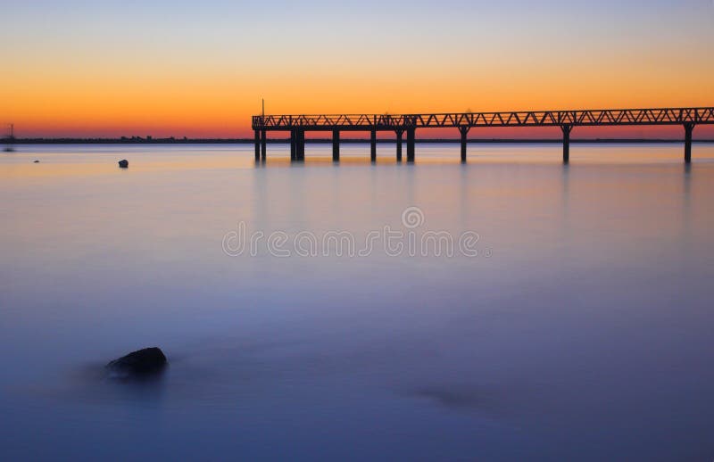 Dock At Sunset Picture. Image: 489504