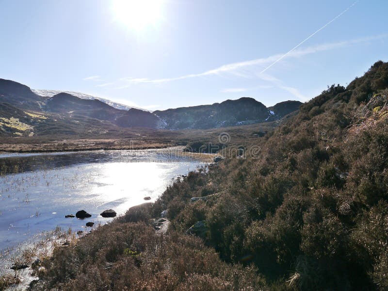 Dock Tarn in Early Spring Sunshine Stock Image - Image of lake ...