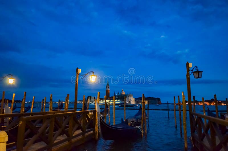 Dock at night stock photo. Image of light, boat, shadow - 154173290