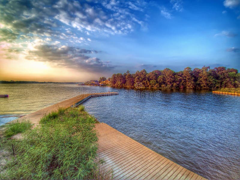 Dock view stock image. Image of dock, sunset, texas - 118145961