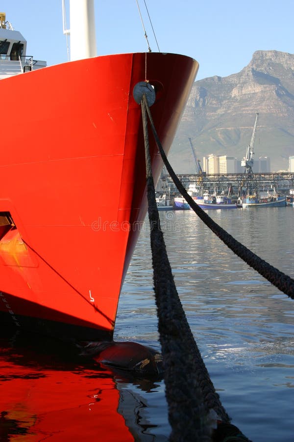 Docked boat at table bay stock photo. Image of journey - 182682