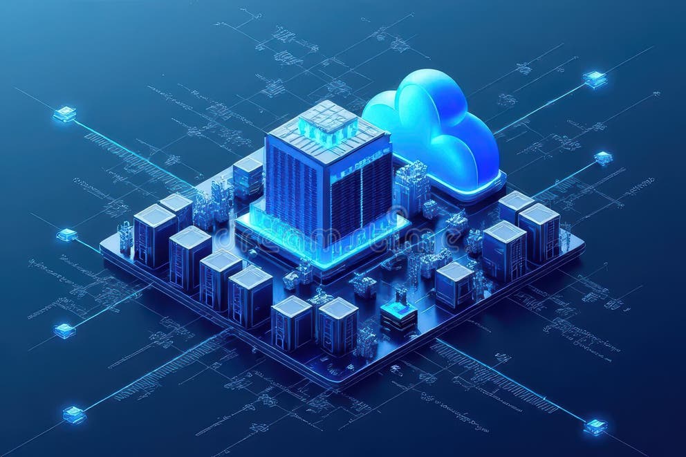 Docker Hosting Infrastructure Visualization Stock Illustration ...