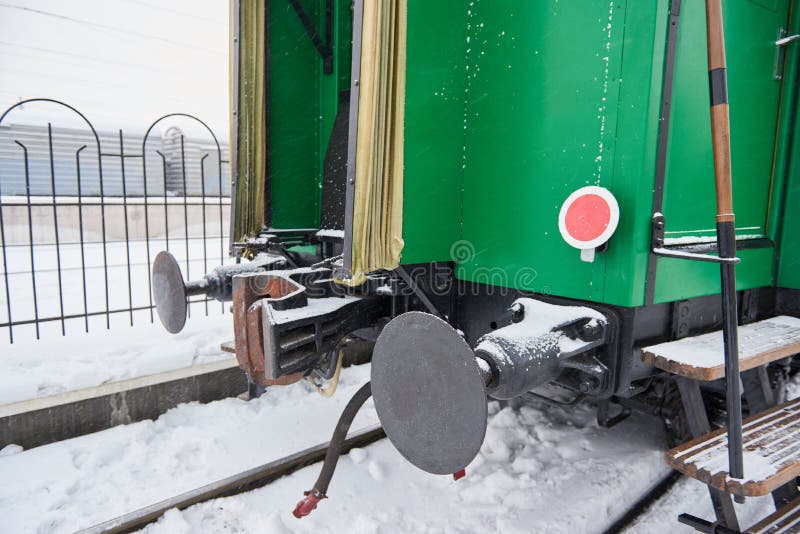 Docking Part of Railway Carriage Stock Photo - Image of machine, exotic ...