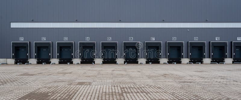 Docking Place in a Distribution Centre. Stock Image - Image of docking ...