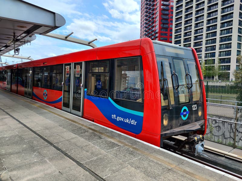 Docklands Light Railway Train Editorial Stock Photo - Image of rail ...