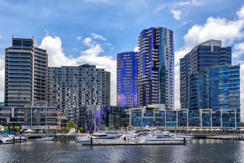 Docklands in Melbourne stock image. Image of harbor, architecture - 67061491