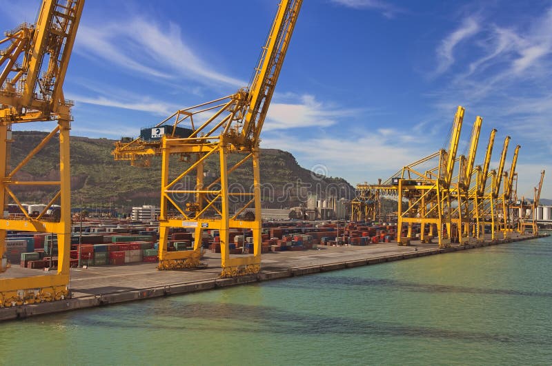 Dockyard - Barcelona editorial stock image. Image of pier - 18878884