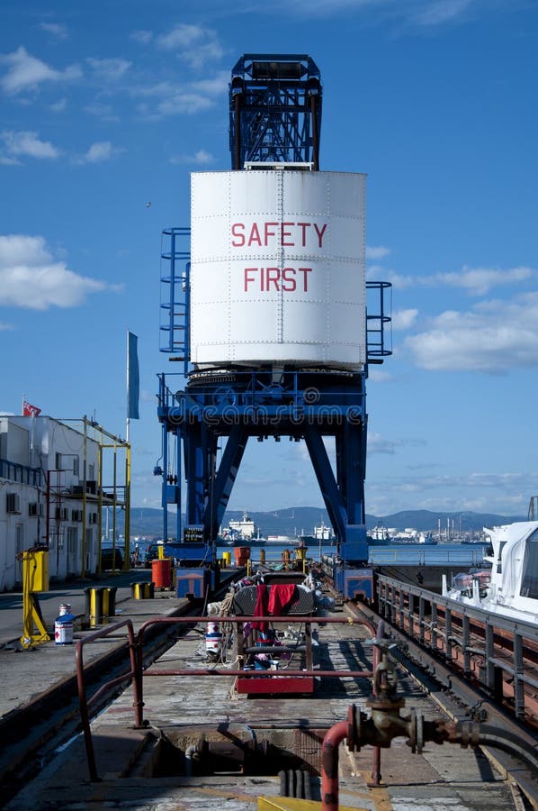 Dockyard crane stock image. Image of blue, portsmouth - 127457231