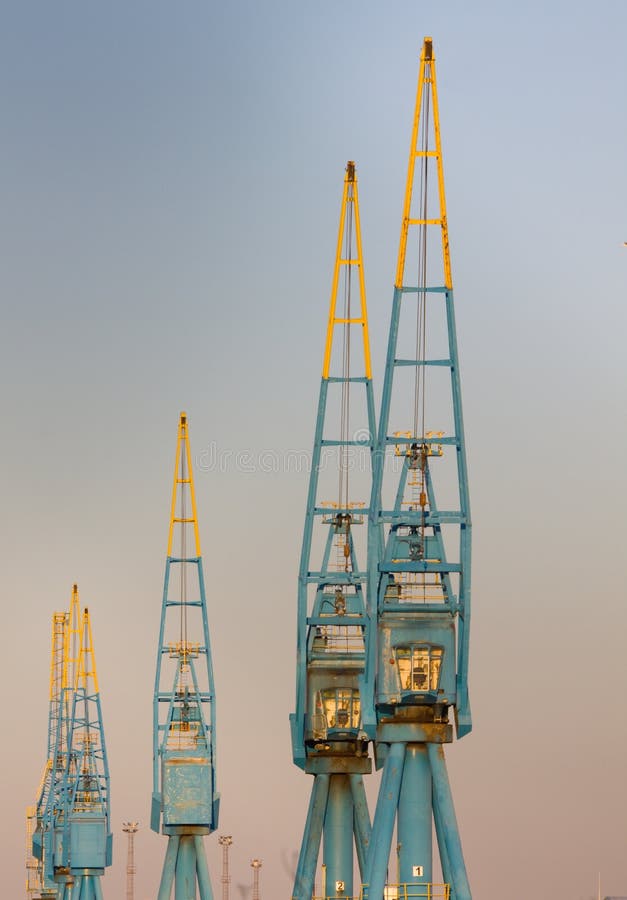 Dockyard Cranes stock photo. Image of pair, steel, group - 7367632