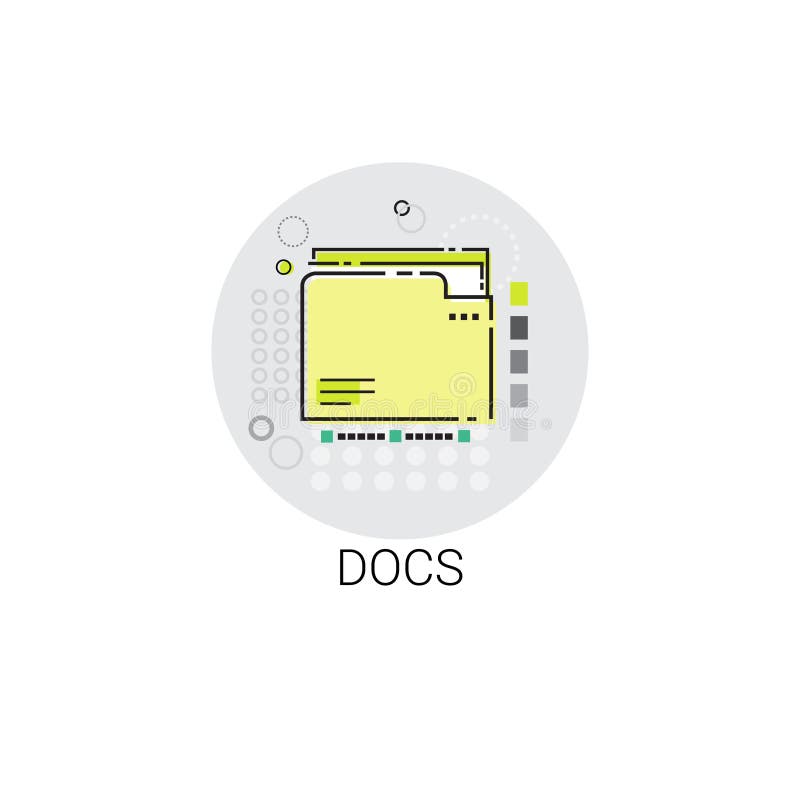 Docs Folder Document Paper Icon Stock Vector - Illustration of format ...