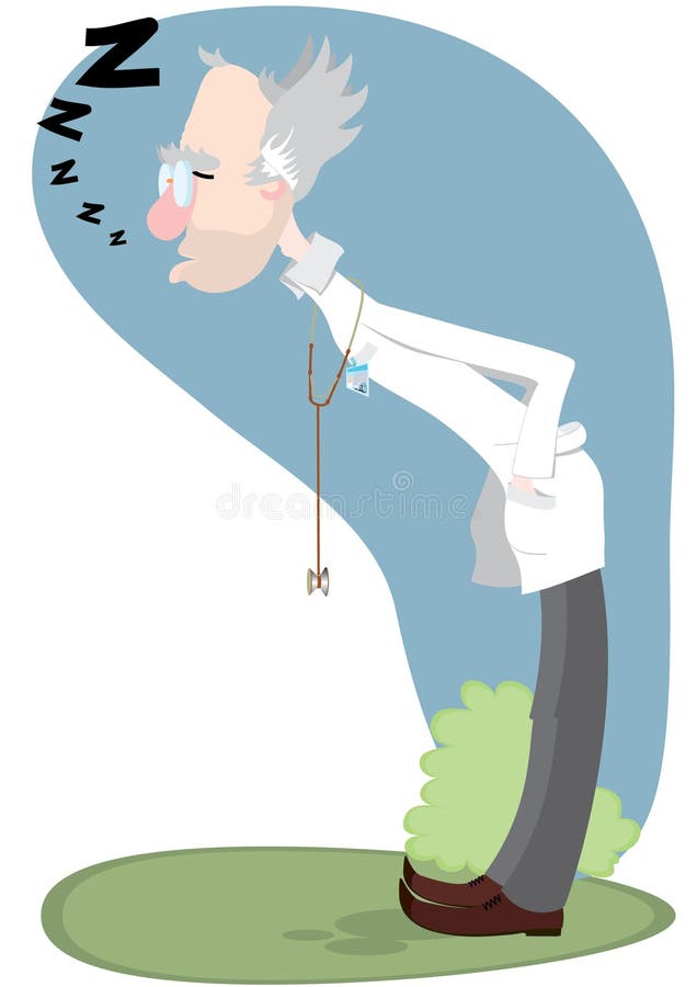 Tired Doctor stock vector. Illustration of moping, drawn - 27829850
