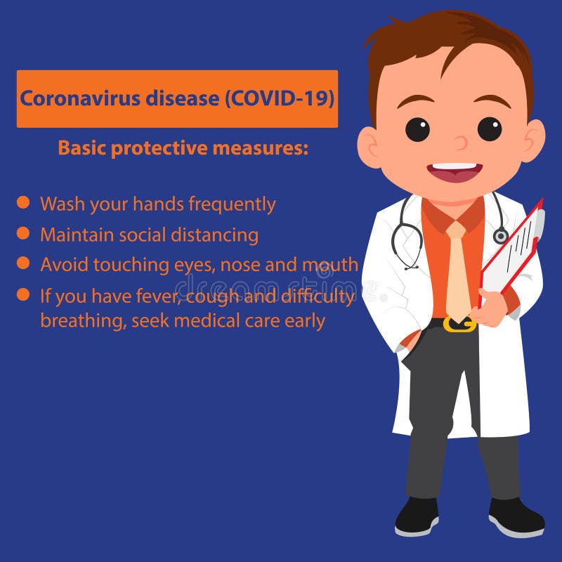 Doctor Shows a List of Basic Protective Measures Against Coronavirus ...