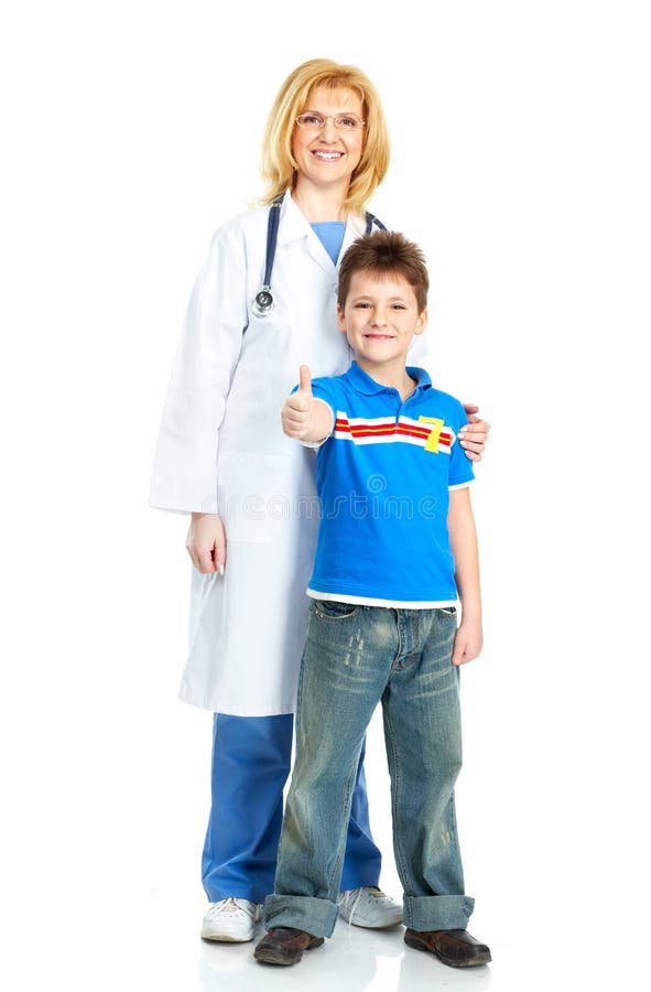 Doctor and family stock photo. Image of medicine, occupation - 14420794