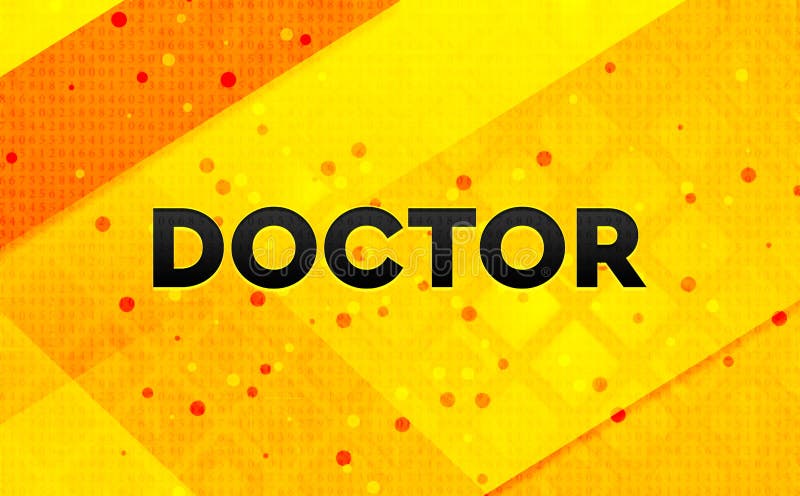 Doctor Abstract Digital Banner Yellow Background Stock Illustration ...