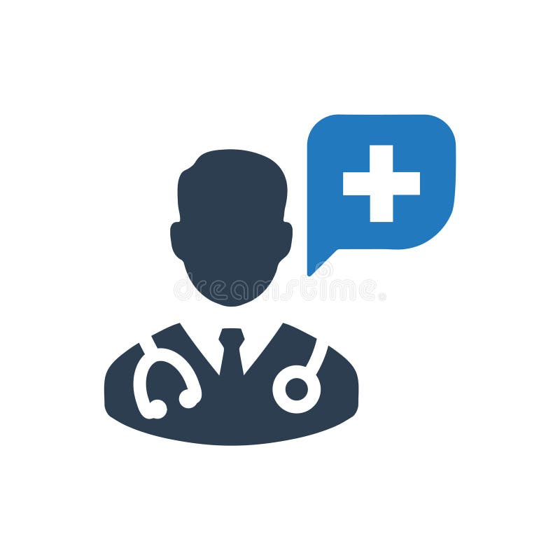 Doctor advice icon stock vector. Illustration of help - 93522260